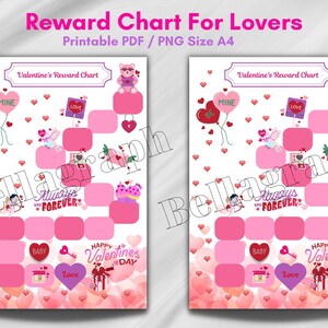 Valentines Reward Chart|reward Chart for Adults|valentines Printable ...