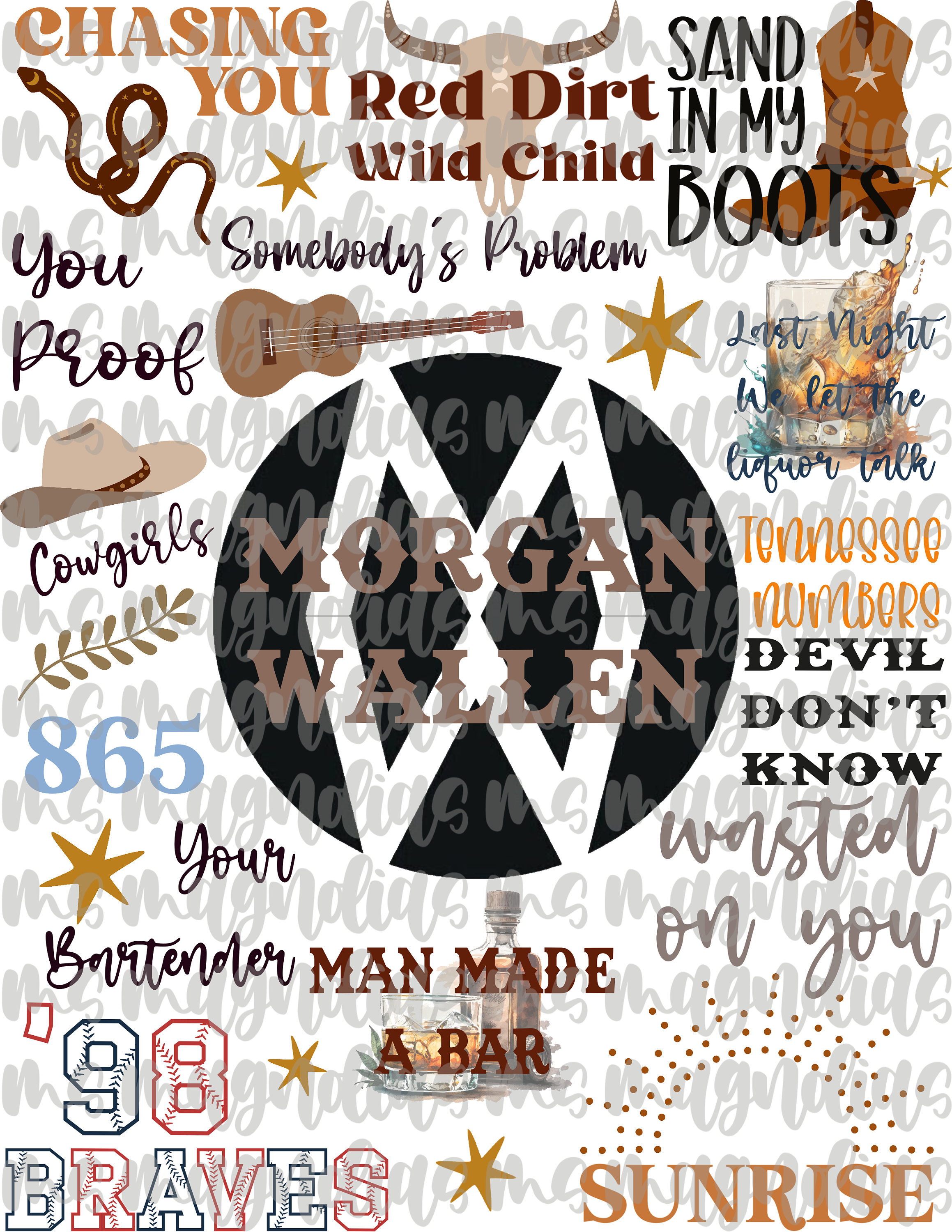 Morgan Wallen Sublimation Image - Etsy