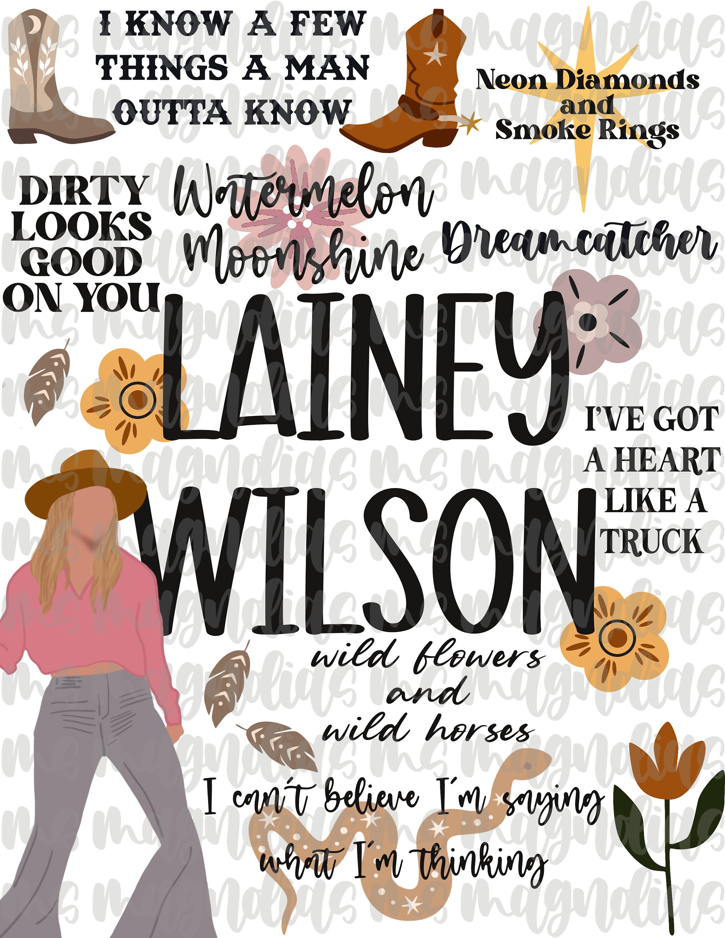 Lainey Wilson Sublimation Image - Etsy