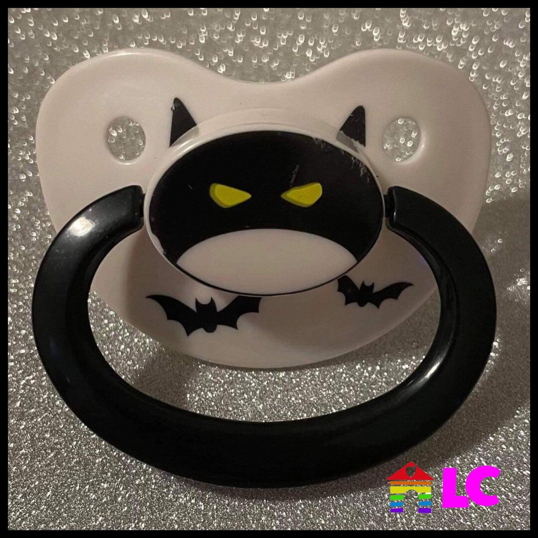 White Batman Inspired Adult Pacifier - Etsy