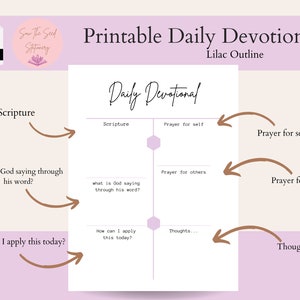 Lilac Devotional, Daily Prayer, Printable Daily Devotional, Digital ...
