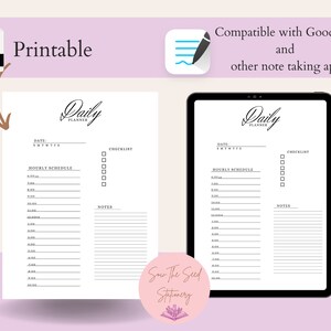 Printable Daily Planner, Hourly Schedule Sheet, Digital Daily Planner ...