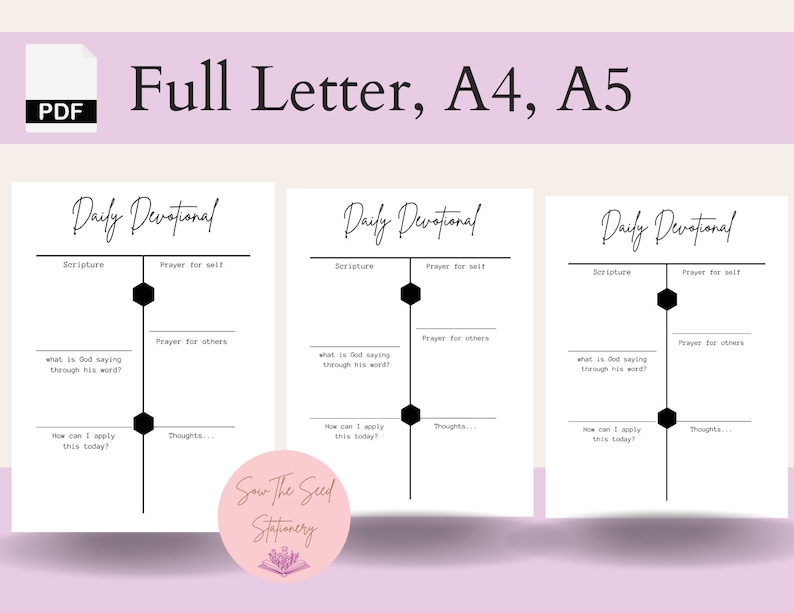 Devotional, Templates Devotional, Daily Prayer, Printable Daily ...