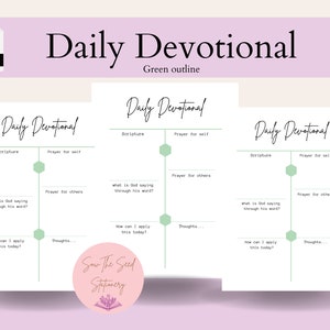 Green Devotional, Daily Prayer, Printable Daily Devotional, Digital ...