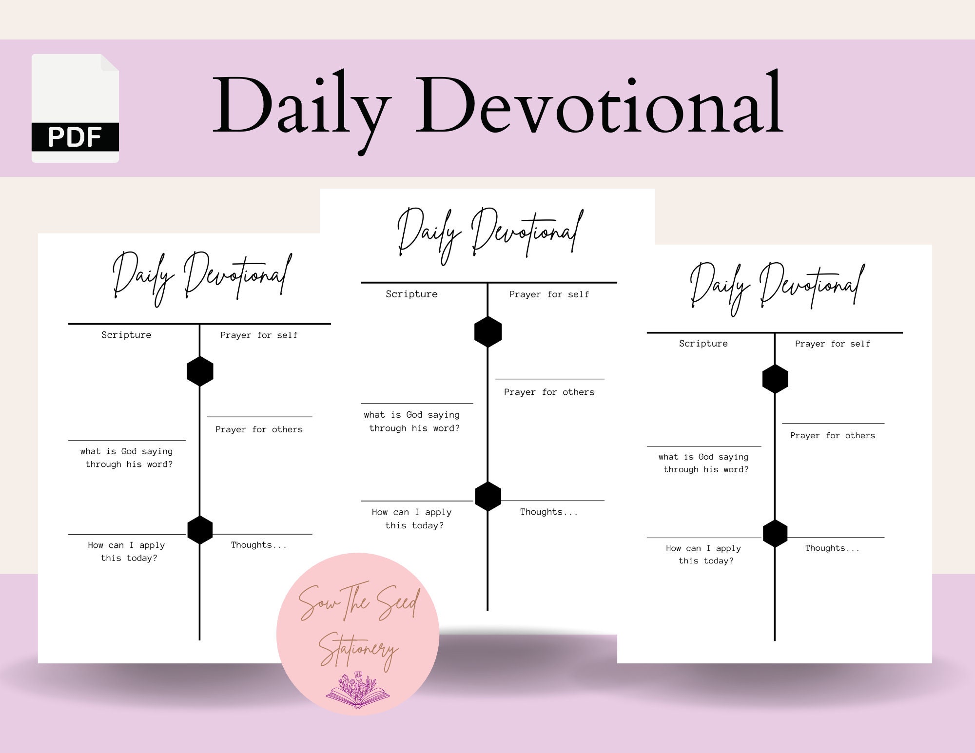 Devotional, Templates Devotional, Daily Prayer, Printable Daily ...