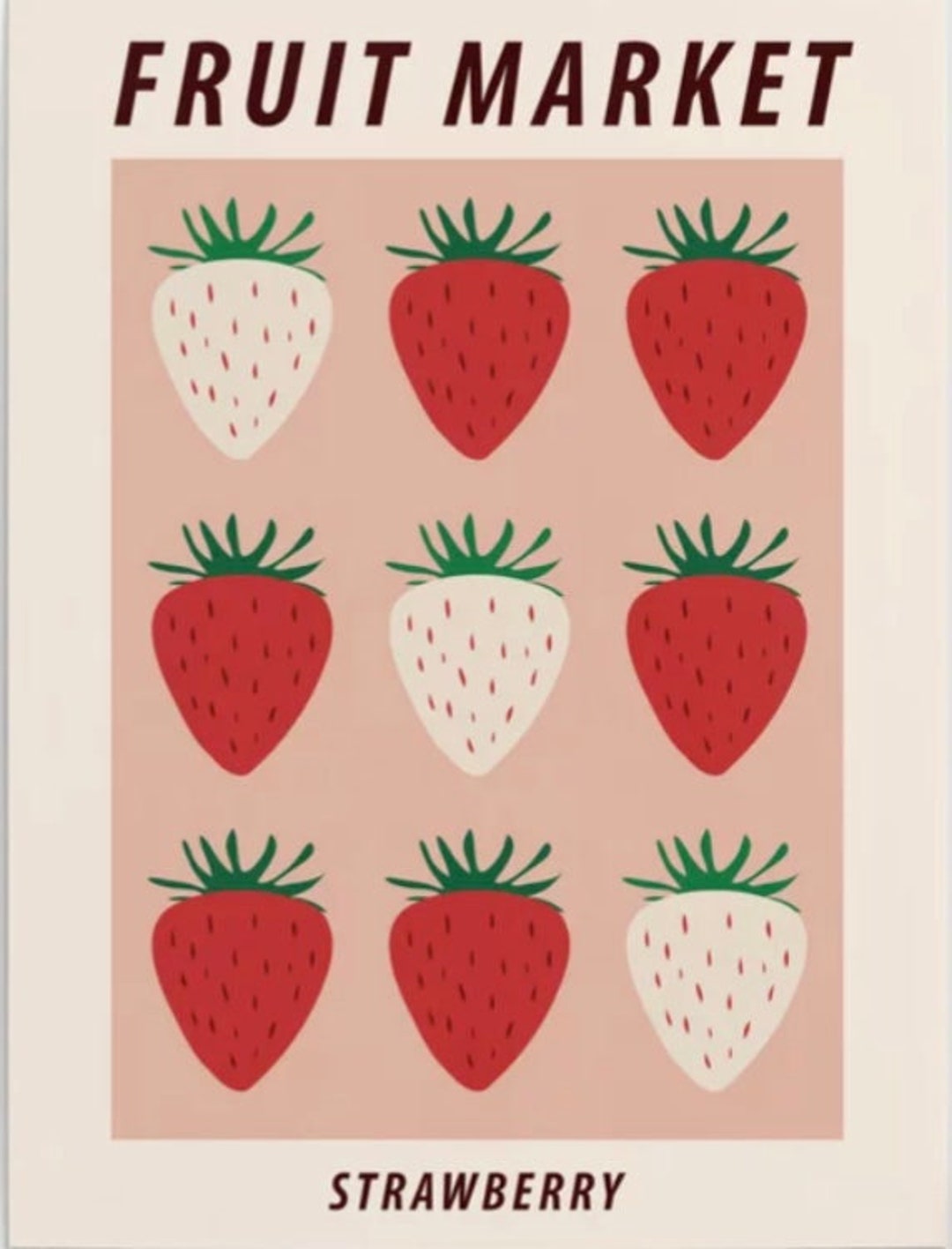 Strawberry Poster - Etsy