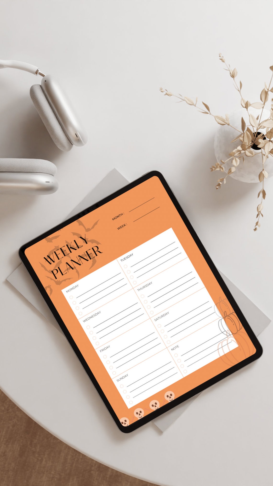 Halloween Planner Printable, Goodnotes Halloween Planner, Halloween ...
