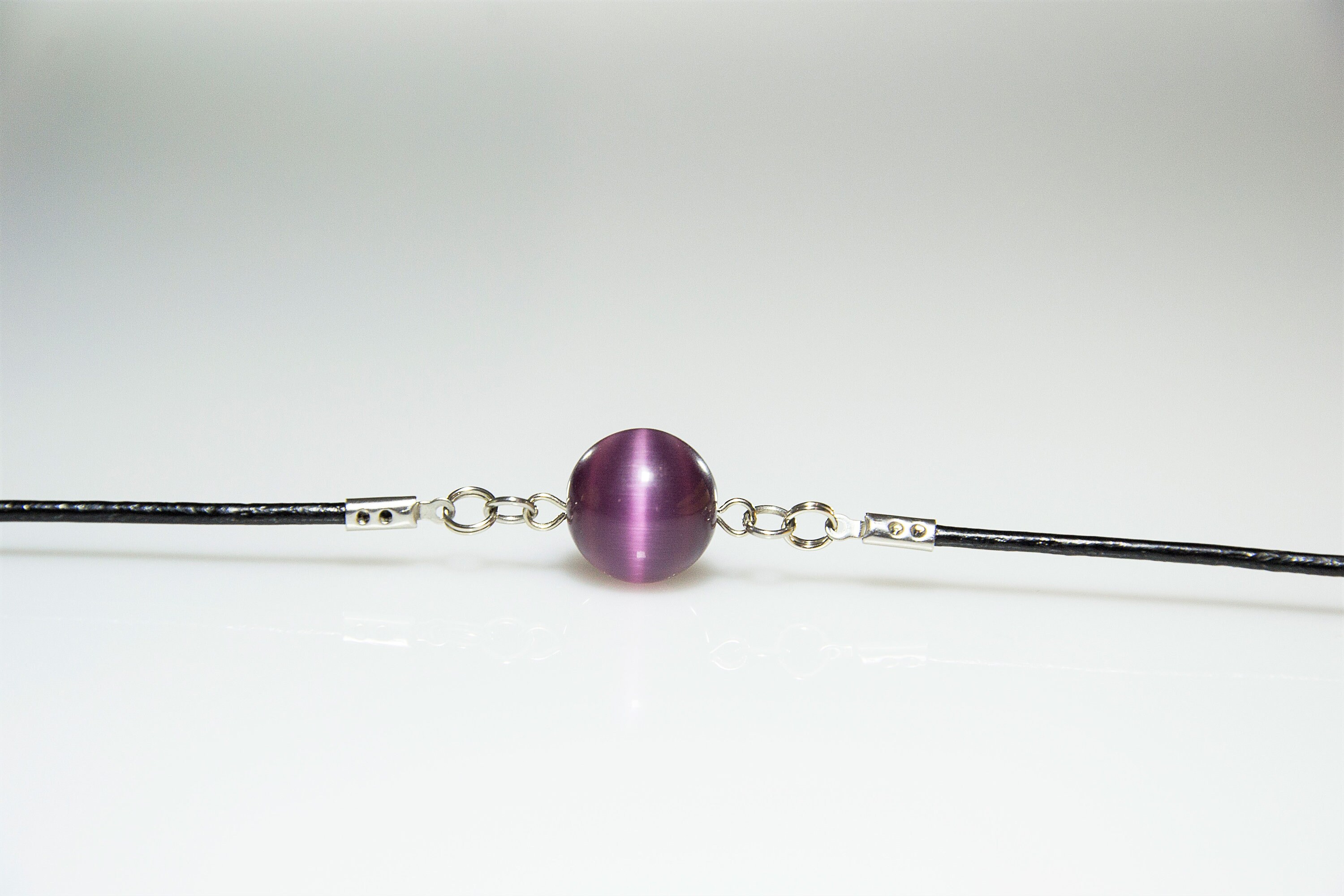 GOTHIC CATS EYE Collar Purple Day Collar Gemstone Fidget - Etsy