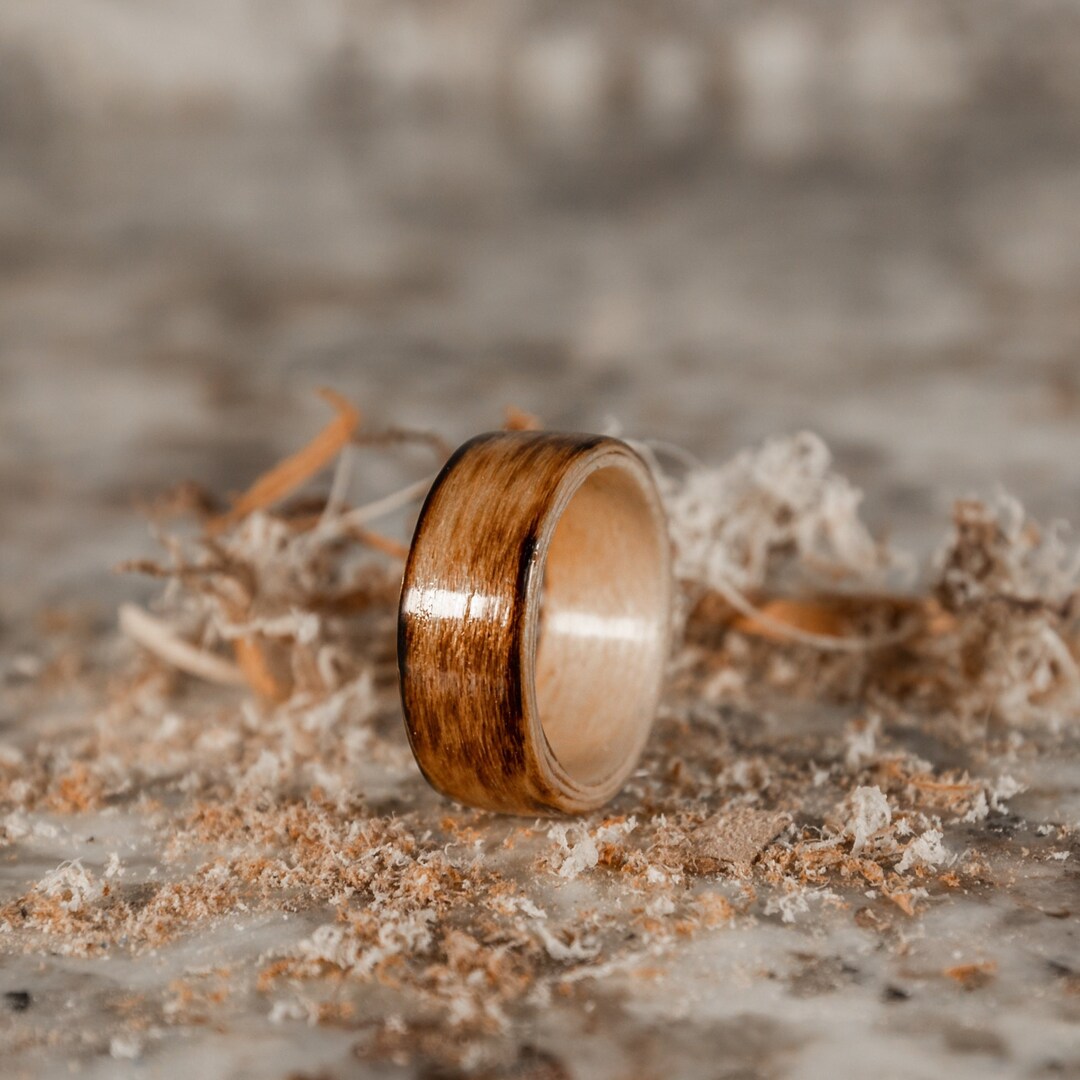Maple Wood Ring Torched Wood Wedding Ring Wood Ring for Men - Etsy