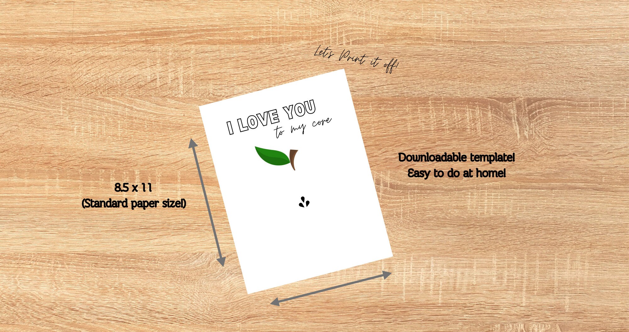 I Love You to My Core, Apple Footprint Art, Fall Footprint Art, Digital ...