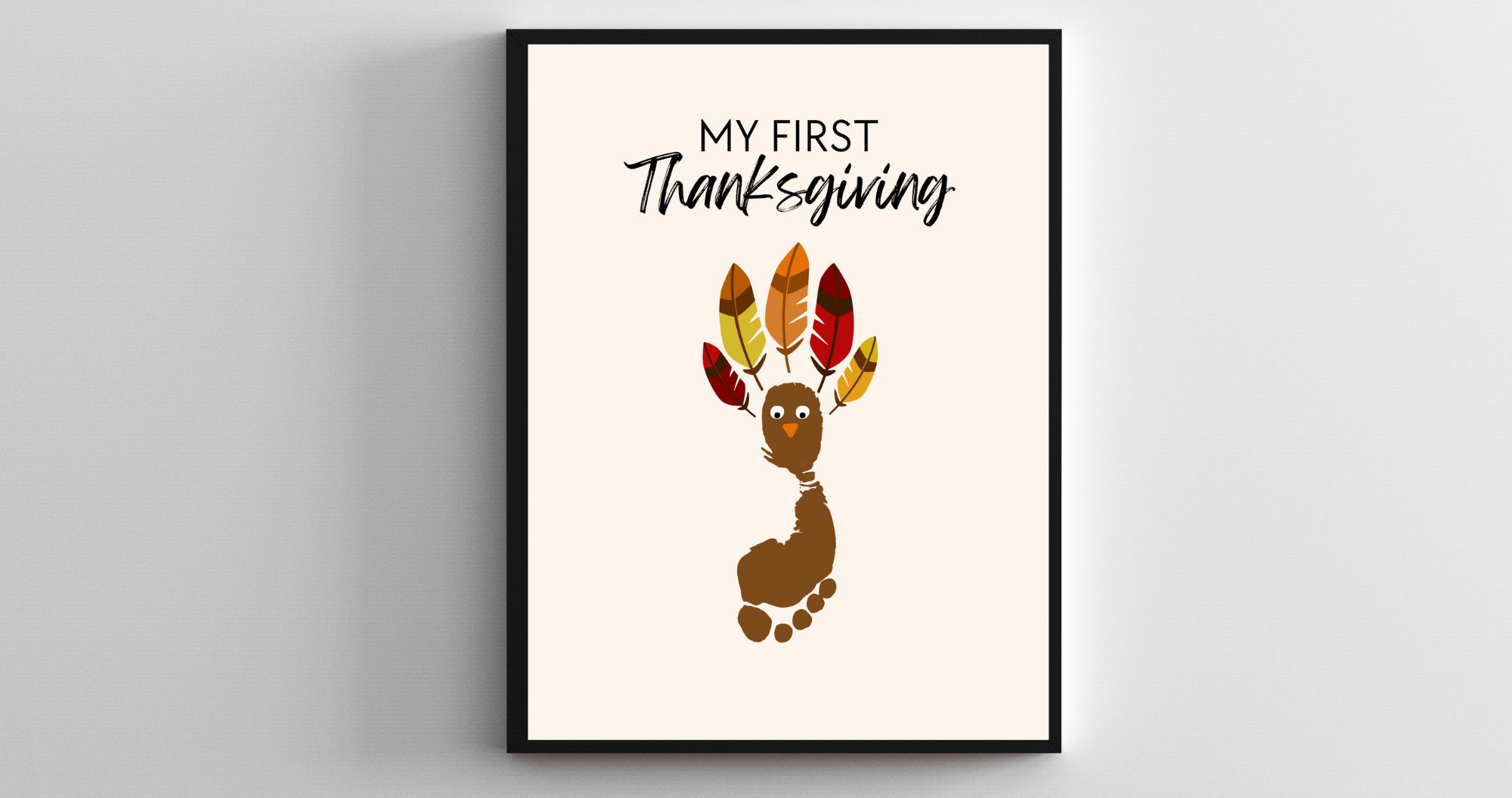 My First Thanksgiving Footprint Art, Thanksgiving Footprint Art, Infant ...