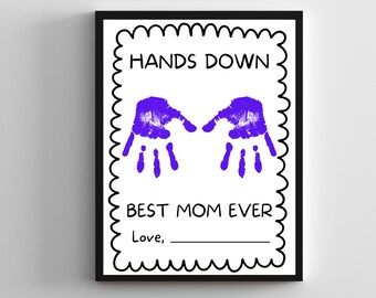 Mom Handprint Art Craft - Etsy