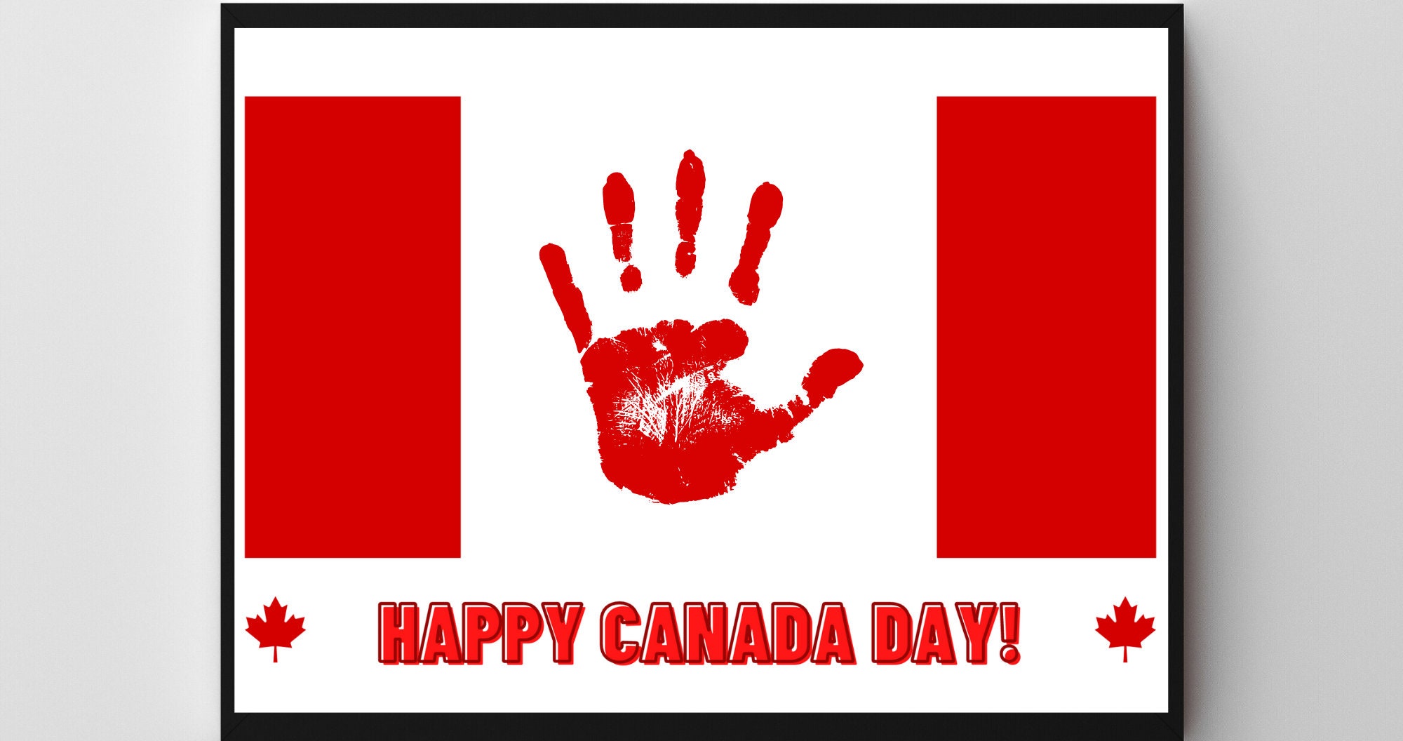 Happy Canada Day Handprint Art, Digital Download, Canada Day Art ...