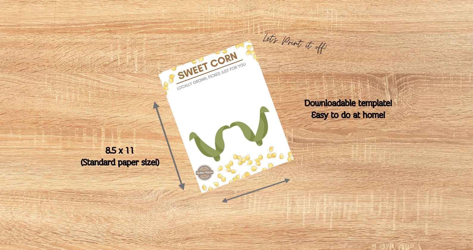 Corn Footprint Art, Fall Footprint Art, Sweet Corn Footprint Art, Farm ...