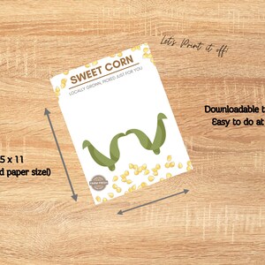 Corn Footprint Art, Fall Footprint Art, Sweet Corn Footprint Art, Farm ...