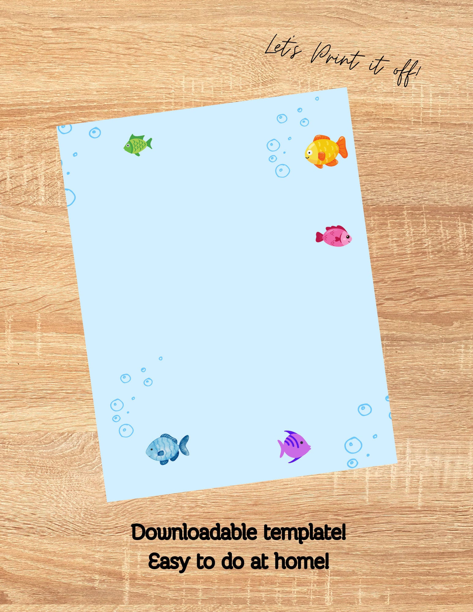 Fish Footprint Art, Ocean Footprint Art, Infant Footprint Art, Digital ...