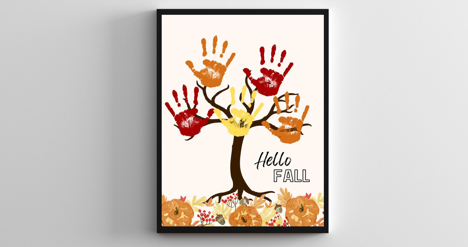Fall Tree Handprint Art, Fall Handprints, Fall Handprint Art, Fall Tree ...