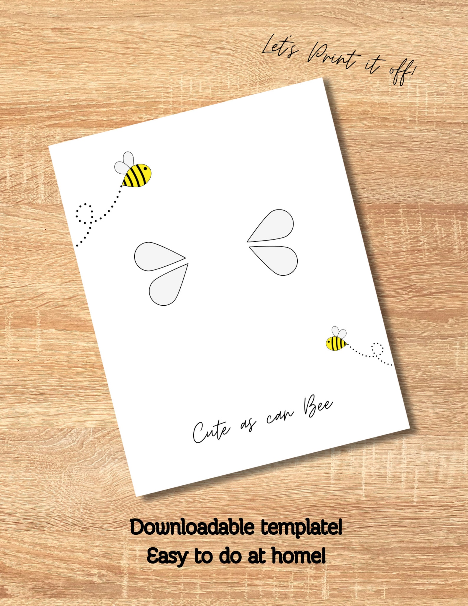 Cute as Can "bee" Footprint Art! Bee Footprint Art, Digital Download ...