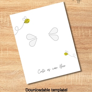 Cute as Can "bee" Footprint Art! Bee Footprint Art, Digital Download ...