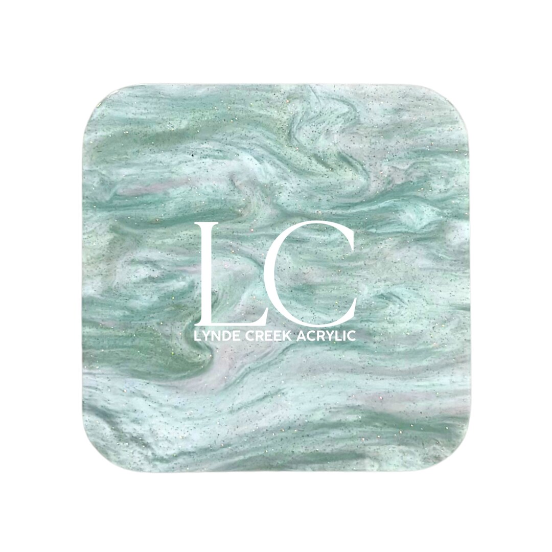 Island Vibes Blue Marble Cast Acrylic | 3mm Light Blue Marble With ...