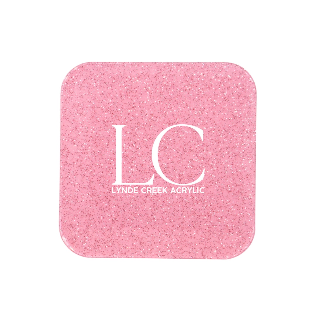 Pink Jelly Glitter Acrylic Transparent Pink Glitter Acrylic - Etsy