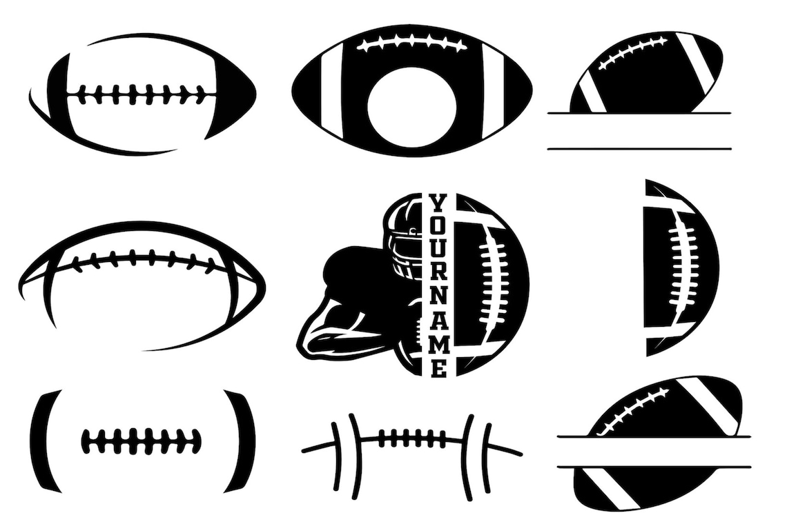 Half Football Svg Bundle , Football Bundle SVG , Football Name Svg ...