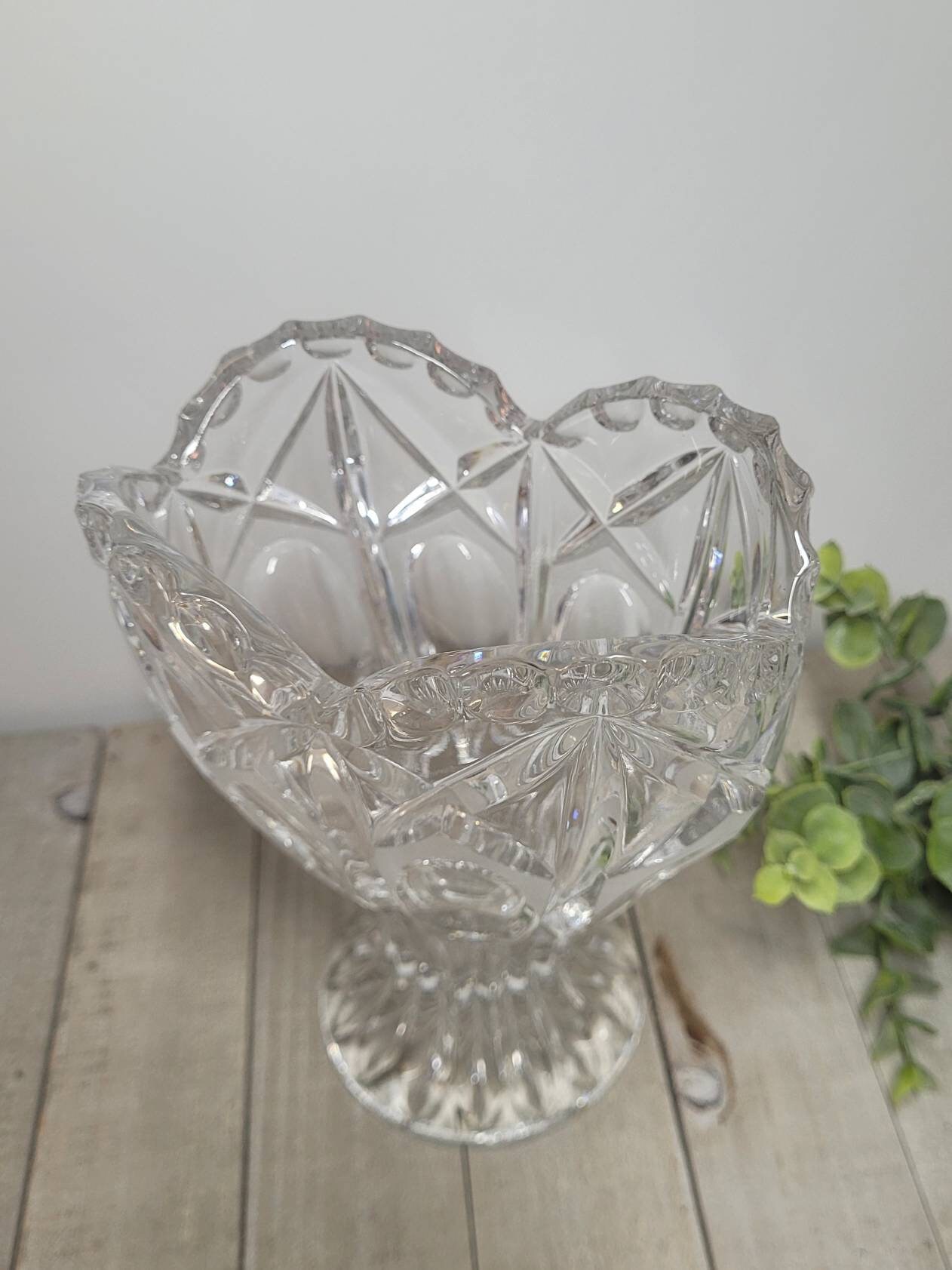 Cut Glass Crystal Vase From West Germany Echt - Etsy
