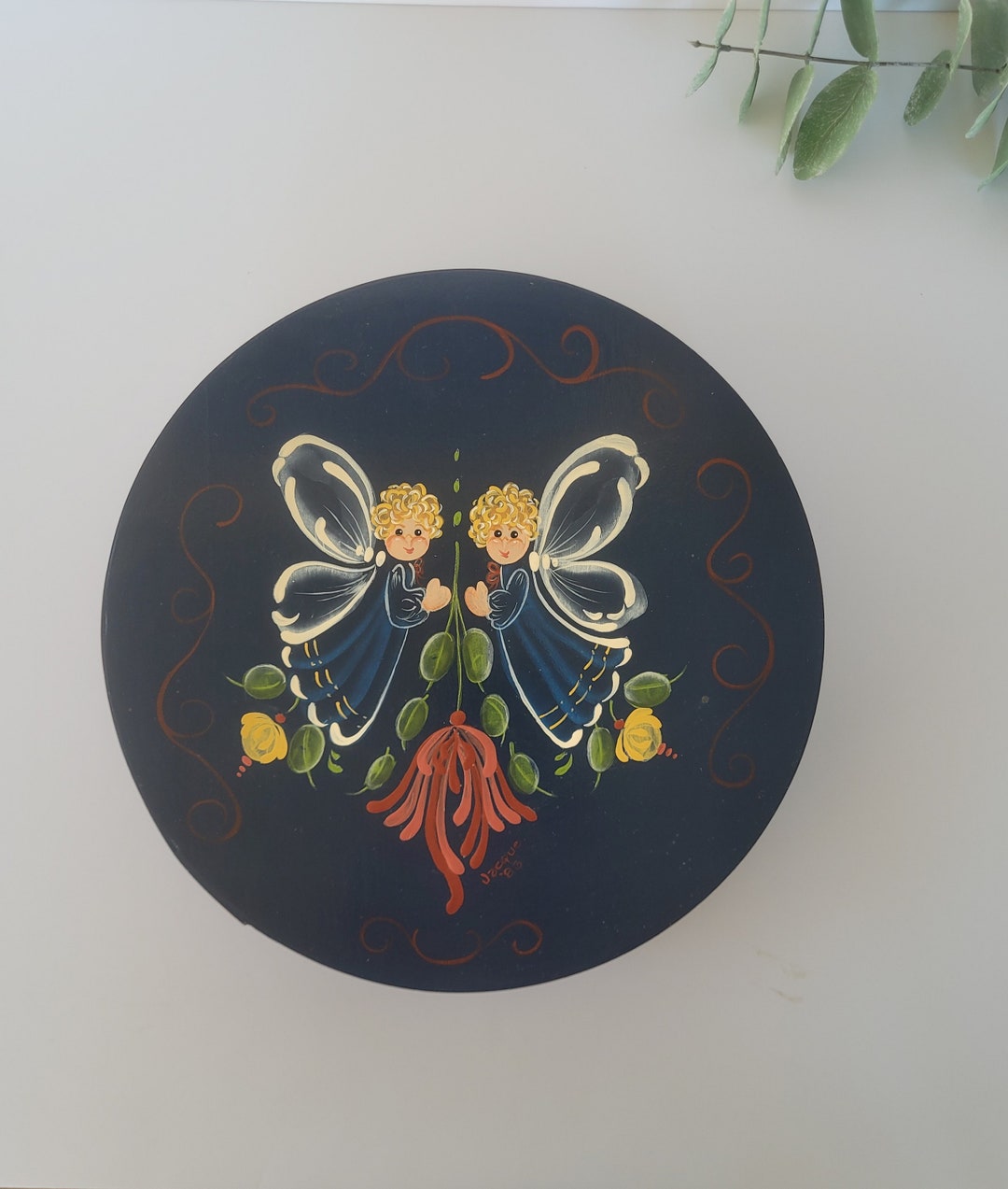 Vintage Tole Painted Brentwood Shaker Style Box - Etsy