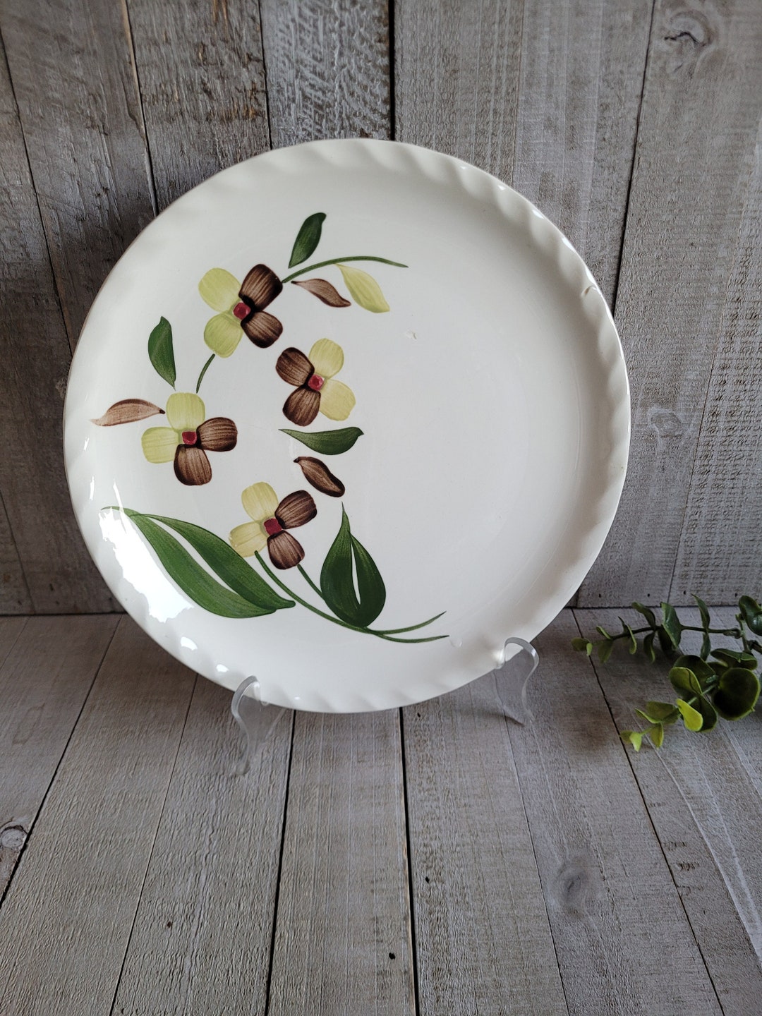 Vintage Blue Ridge Dinner Plate "spray" Pattern on the Piecrust Blank-a ...