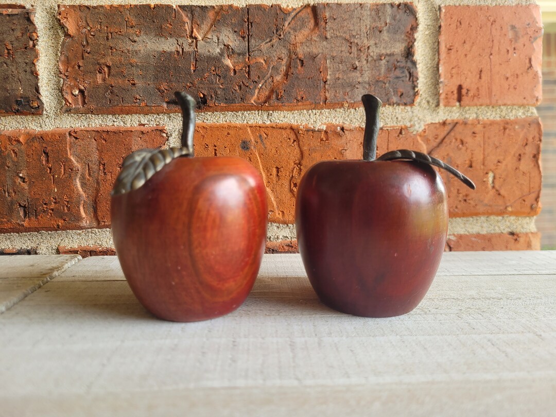 Vintage Mcm Wooden Apple Salt and Pepper Set Perfect for - Etsy