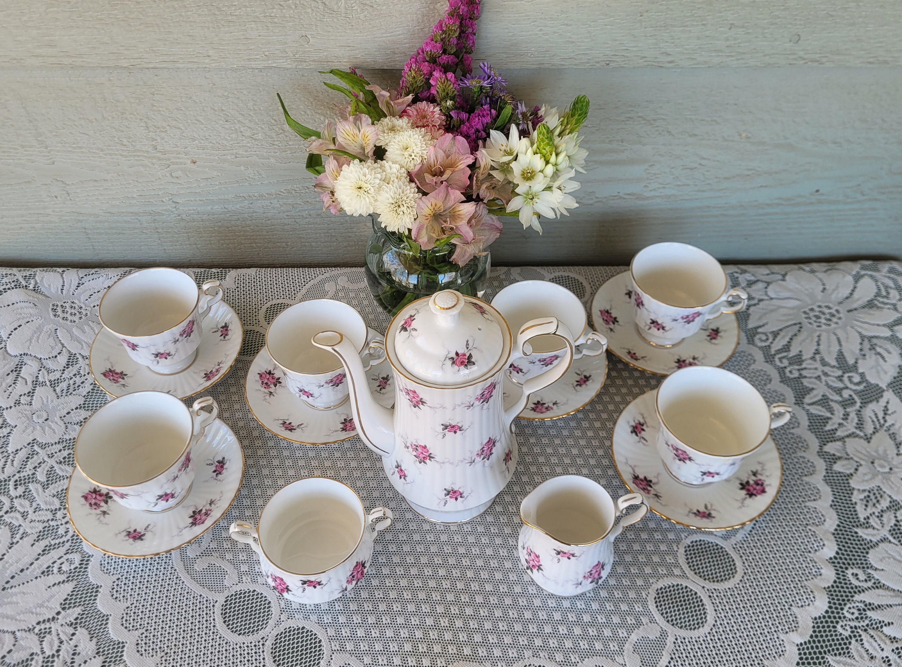 Vintage Princess House Coffee/tea Service for Six in the Lovely Windsor ...