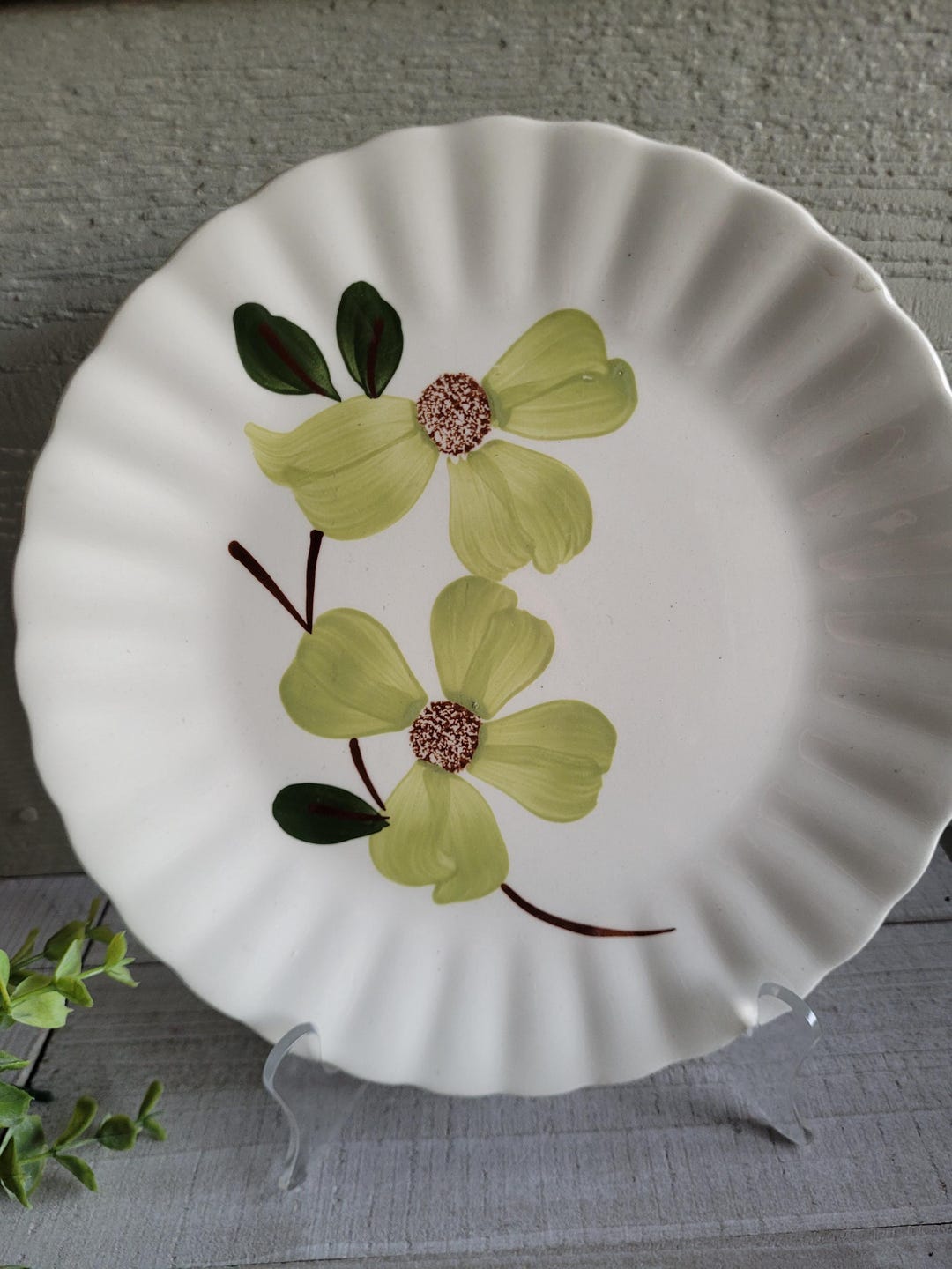 Vintage Blue Ridge Pottery Dinner Plate: Country Roadside Floral ...