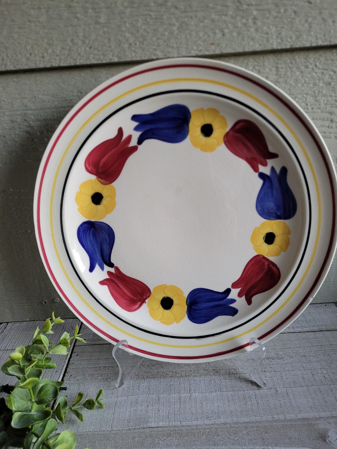 Vintage Blue Ridge Pottery Dinner Plate: Chamblee Floral Pattern - Etsy