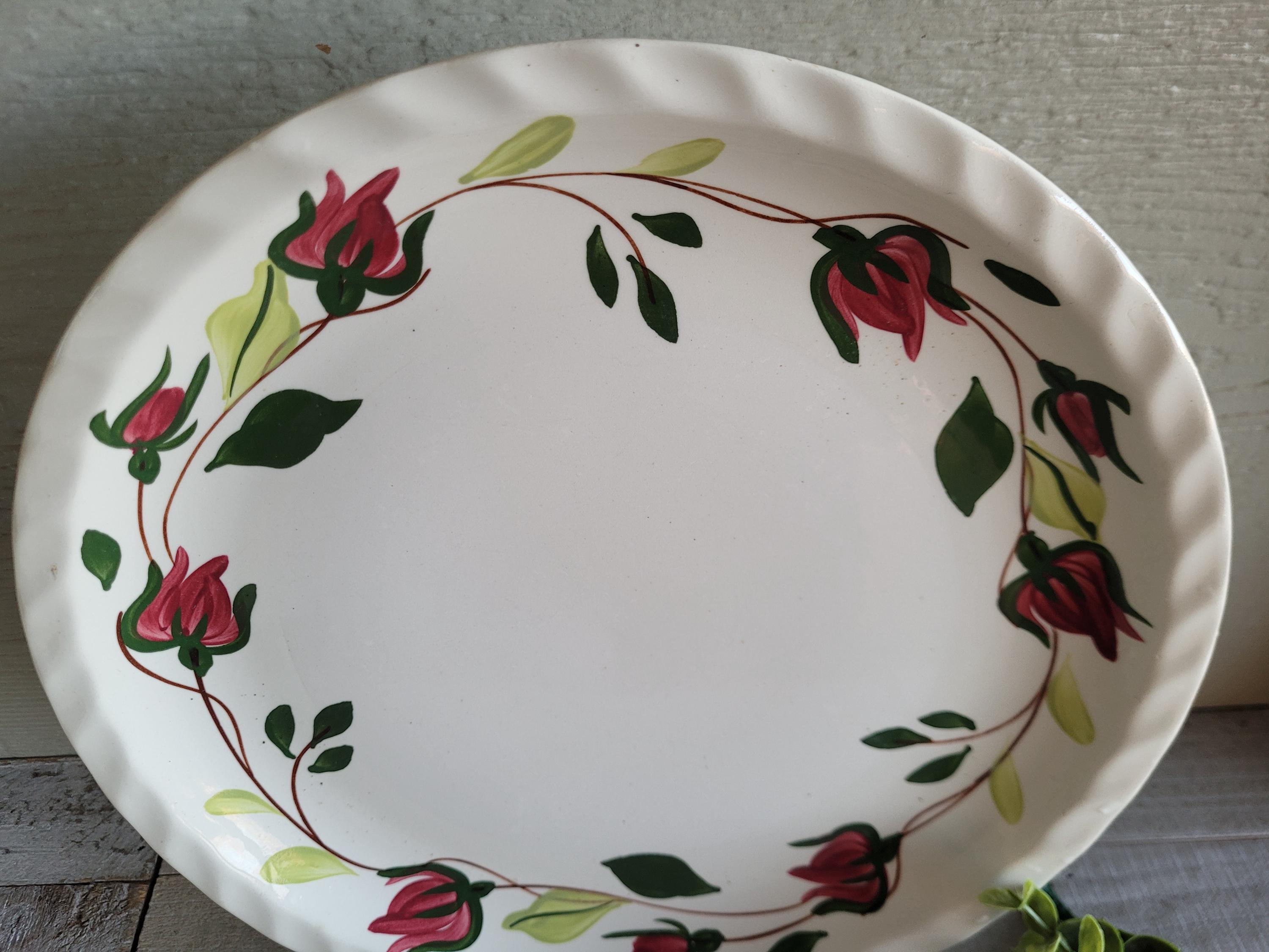 Vintage Blue Ridge Dinner Plate in the "ring O Roses" Pattern on the ...