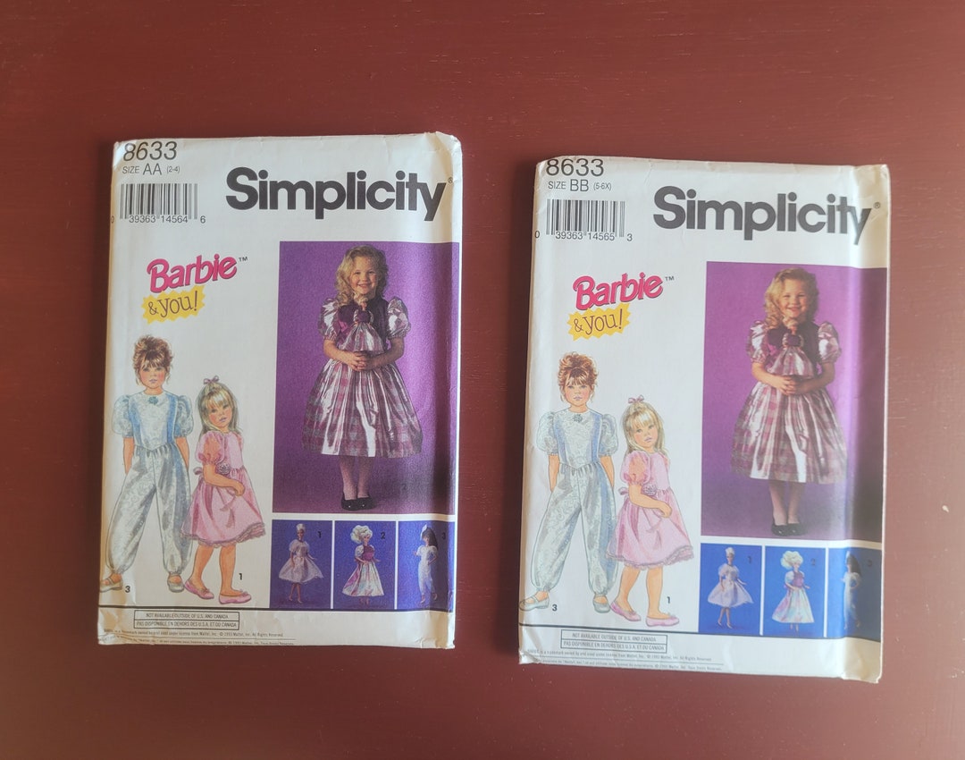 Simplicity Barbie and You Sewing Pattern for Girls and Fashion Dolls ...