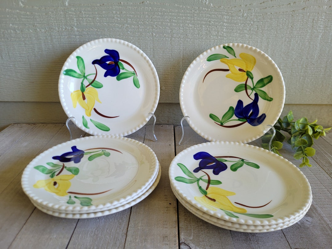 Vintage Blue Ridge Dessert Plates: Carnival Candlewick, Southern ...