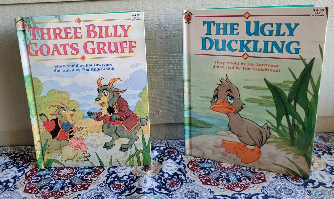 The Ugly Duckling and the Three Billy Goats Gruff-vintage Hardback Kids ...