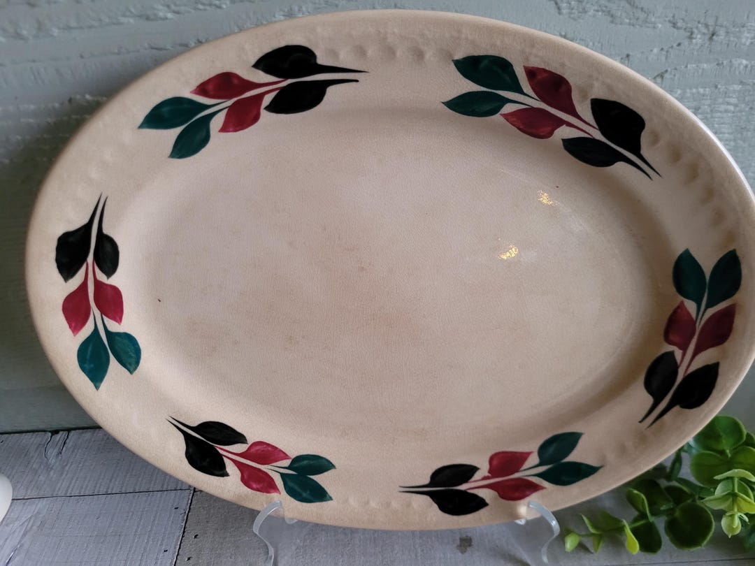 Vintage Blue Ridge/southern Potteries Platter- Leaf Pattern With the ...