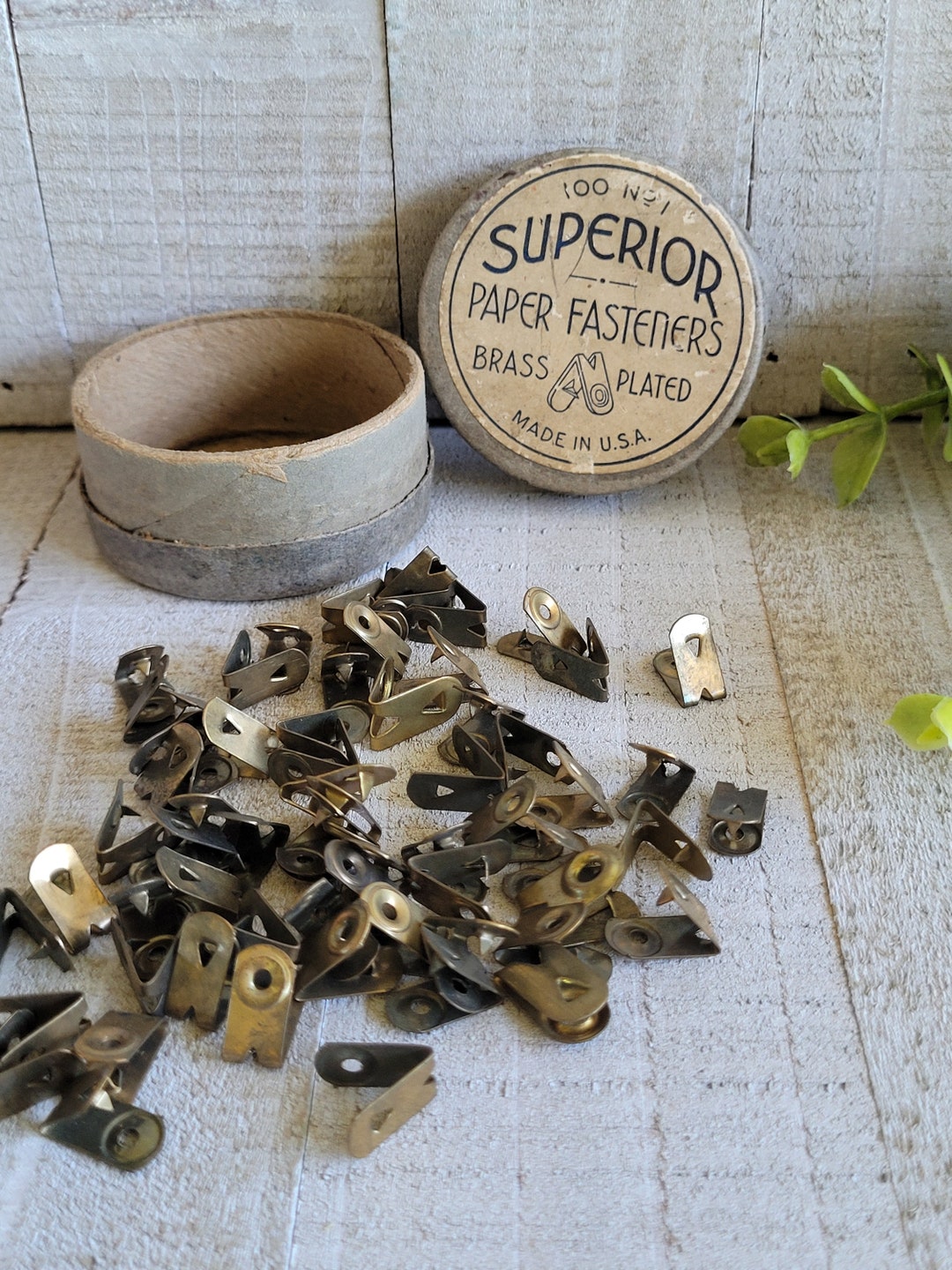 Antique Paper Fasteners Superior Brand in Original Cardboard Box - Etsy