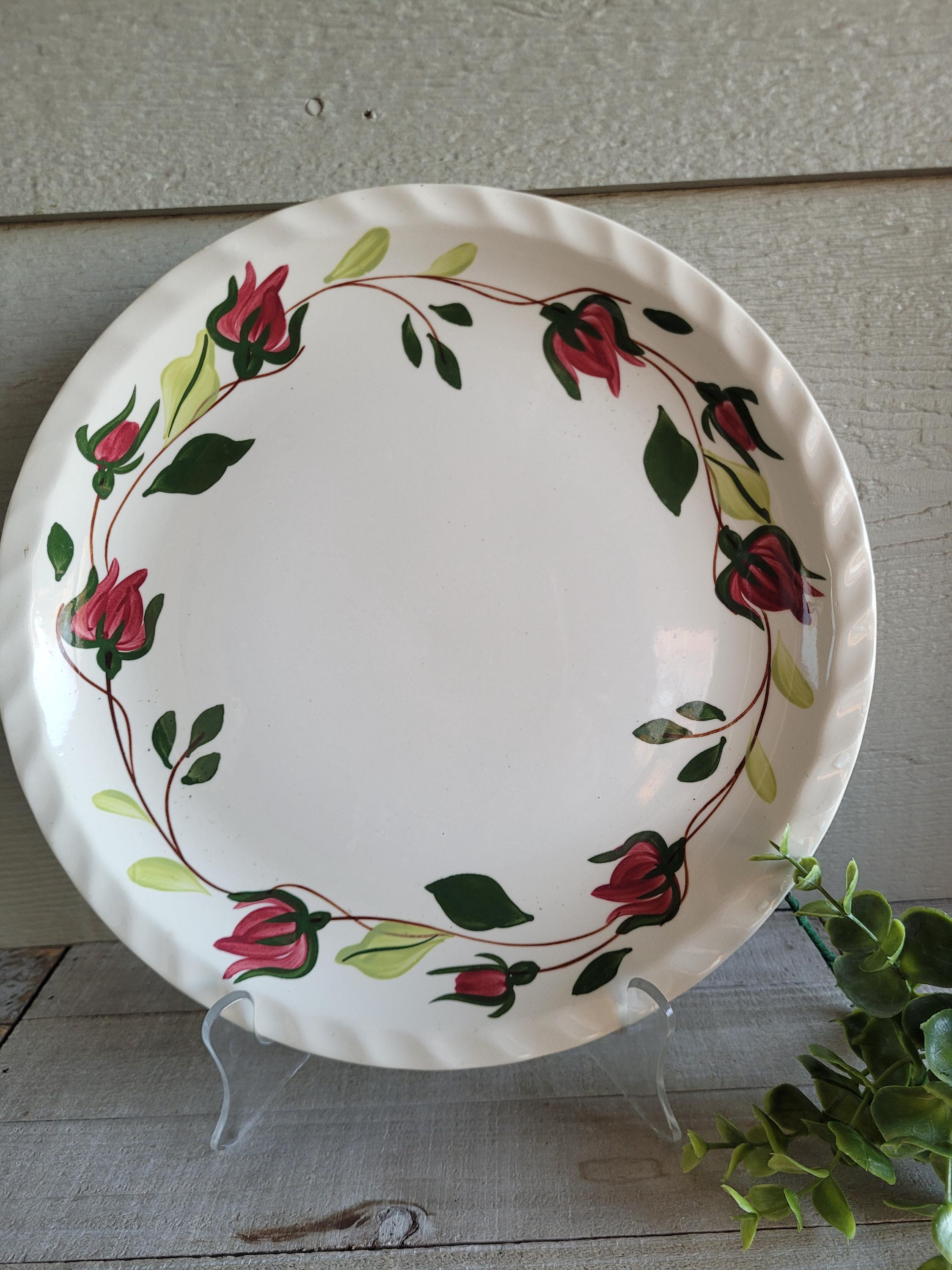 Vintage Blue Ridge Dinner Plate in the "ring O Roses" Pattern on the ...