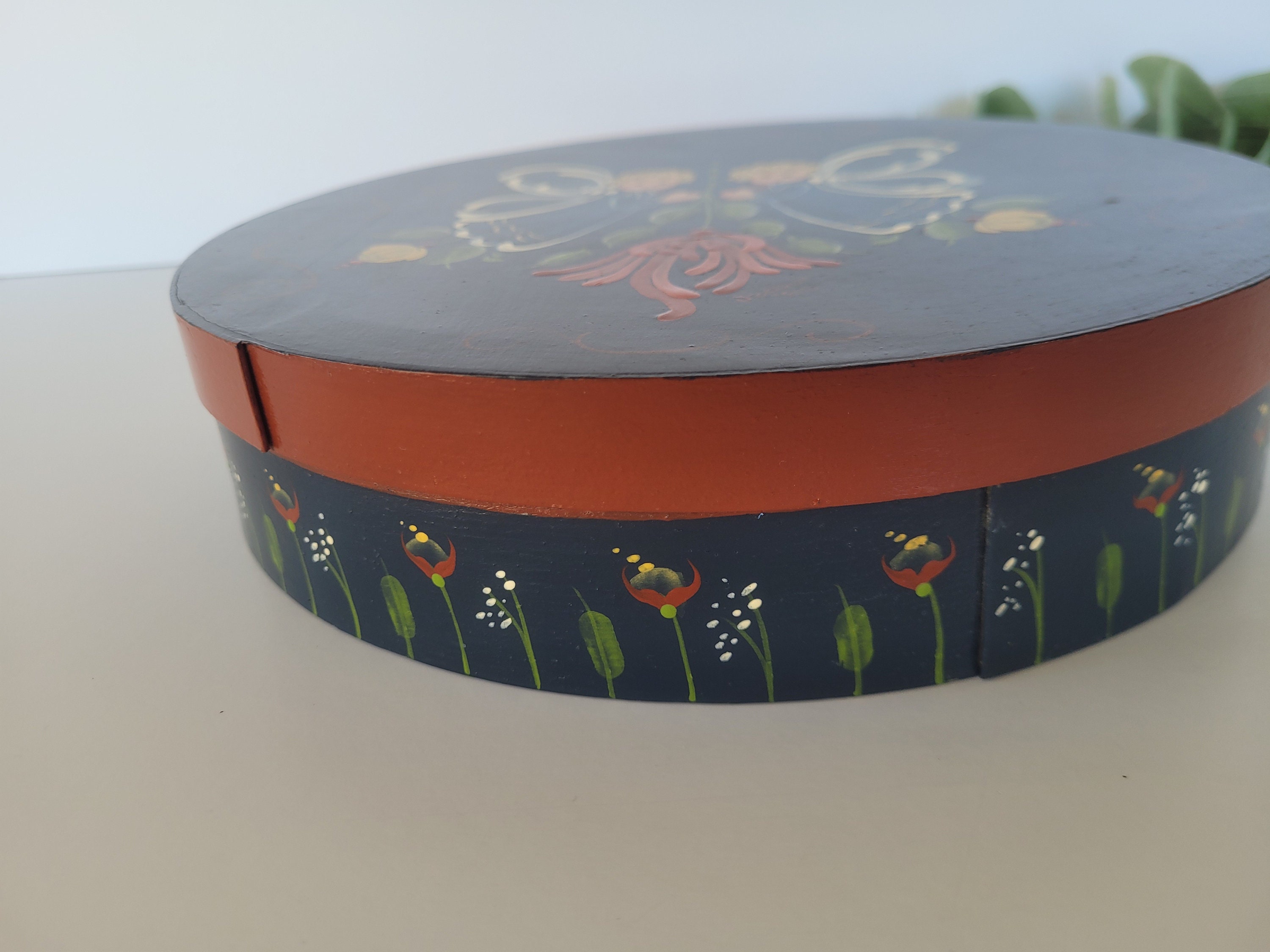 Vintage Tole Painted Brentwood Shaker Style Box - Etsy