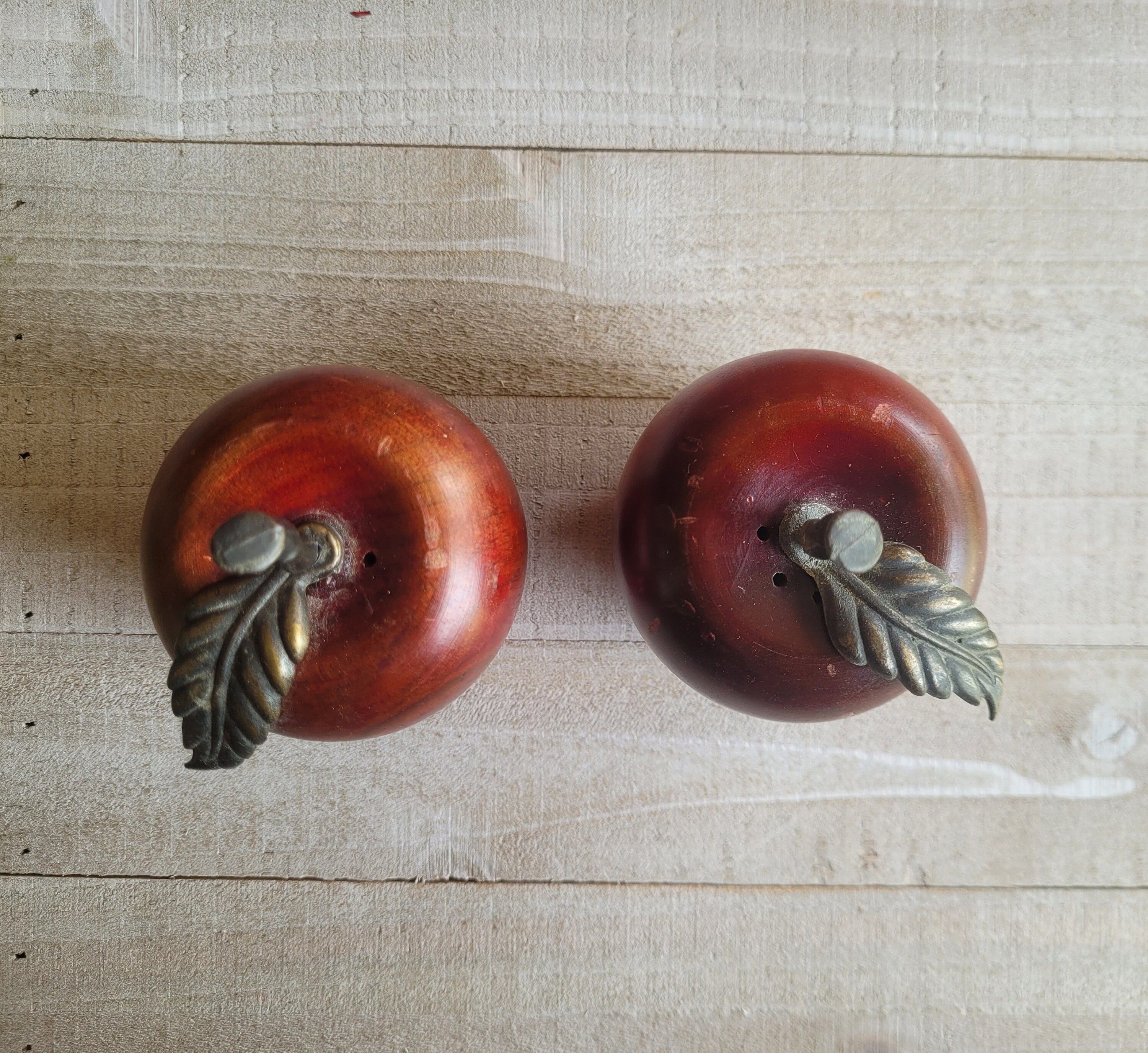 Vintage Mcm Wooden Apple Salt and Pepper Set Perfect for - Etsy