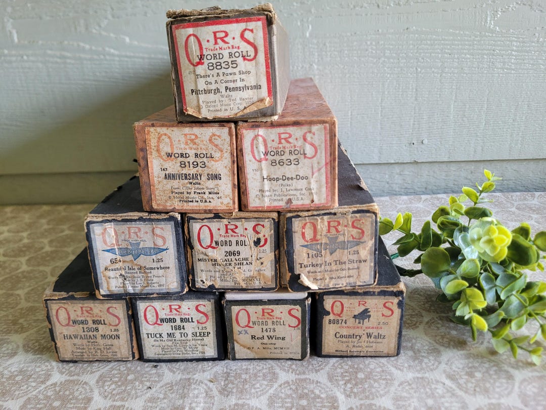 Vintage QRS Piano Rolls: Americana Music History, Craft Ephemera - Etsy