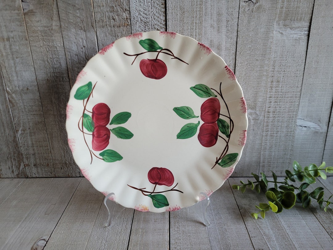 Vintage Blue Ridge Pottery Plate in the Autumn Apple Pattern on the ...