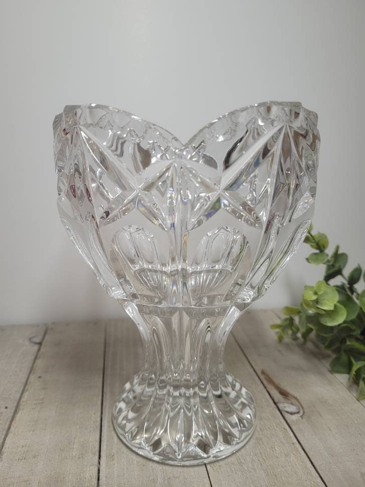 Cut Glass Crystal Vase From West Germany Echt - Etsy