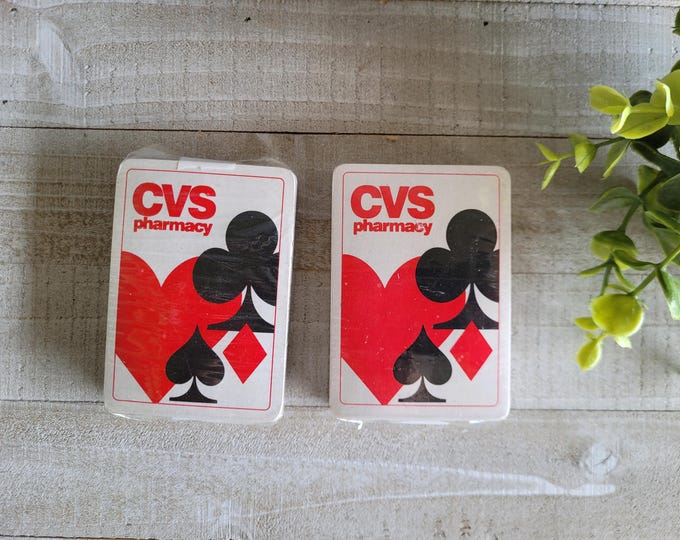 Vintage CVS Logo Playing Cards: Set of 2 Decks - Unused Condition-new ...