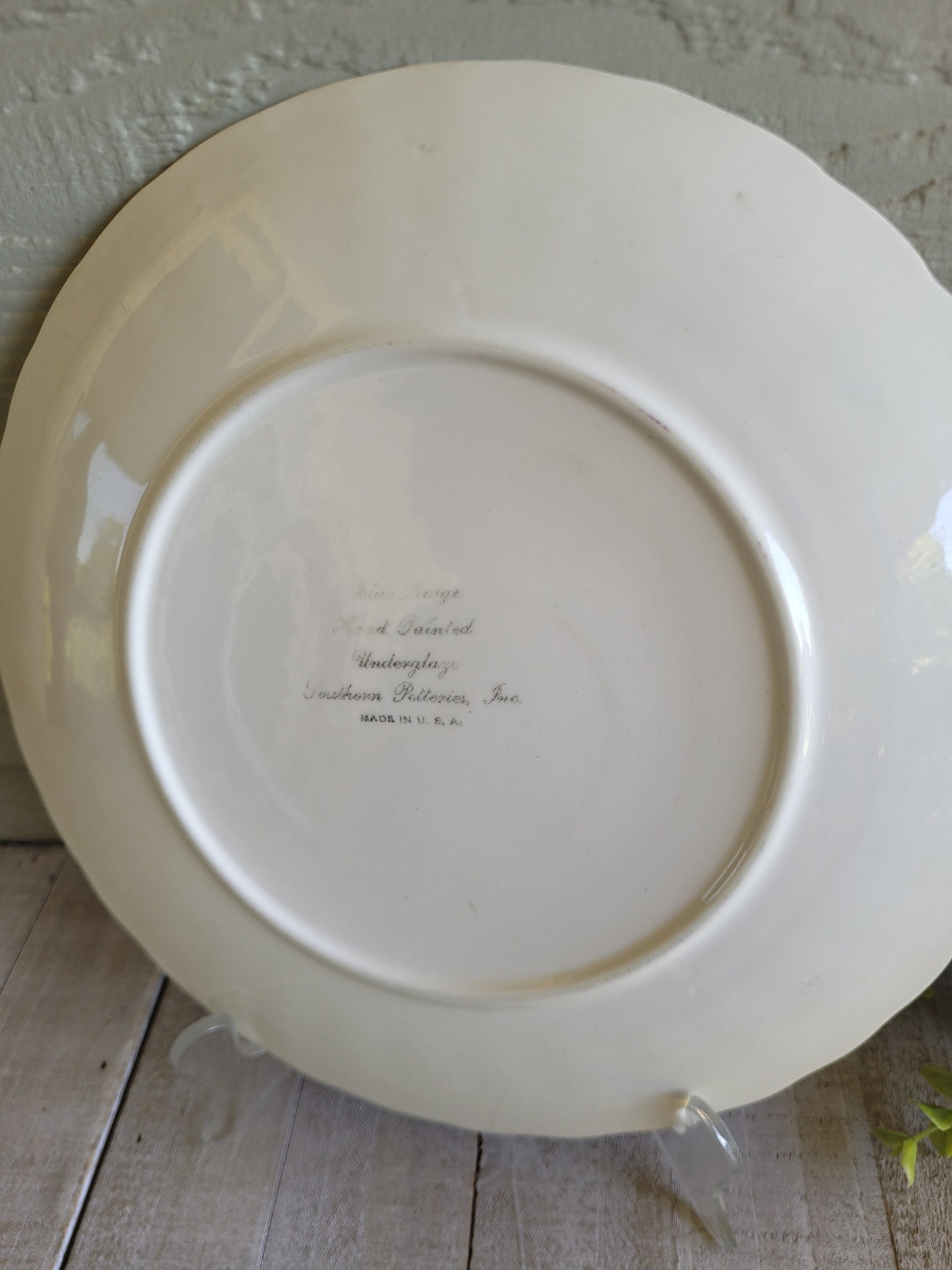 Vintage Blue Ridge Pottery Princess Dinner Plate on the Colonial Blank ...