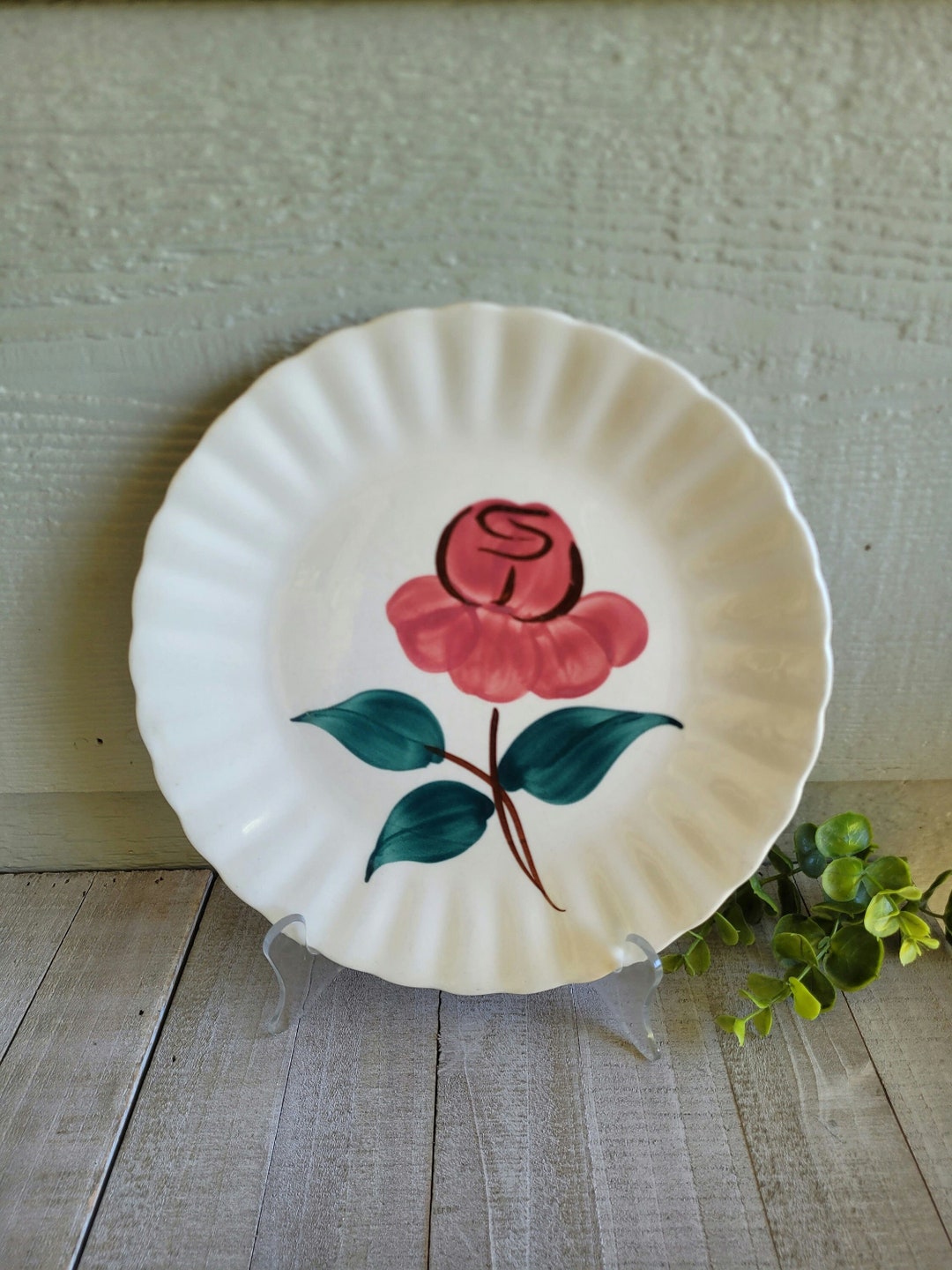 Vintage Blue Ridge Pottery Princess Dinner Plate on the Colonial Blank ...