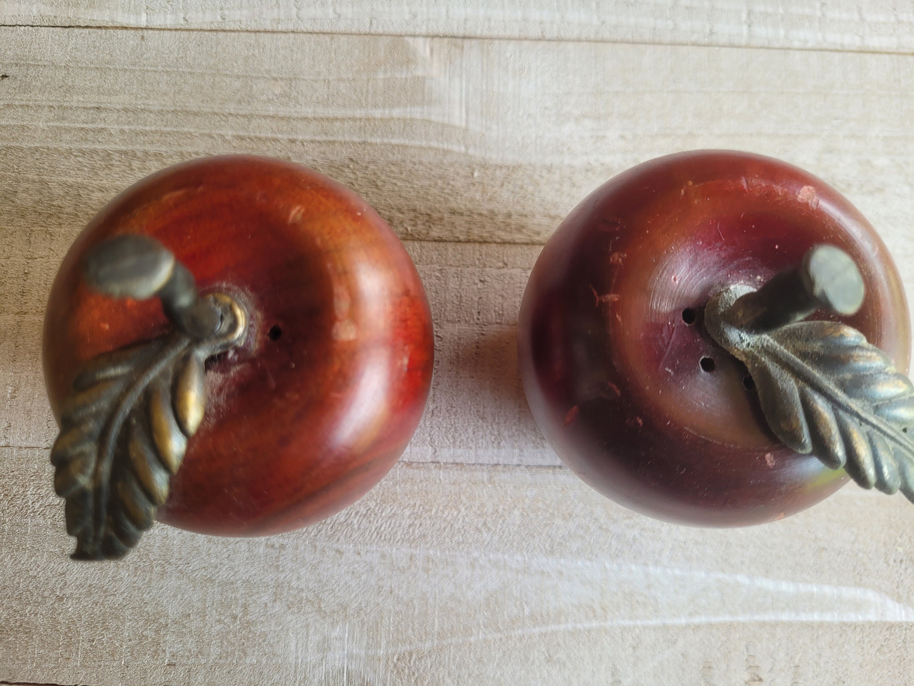 Vintage Mcm Wooden Apple Salt and Pepper Set Perfect for - Etsy