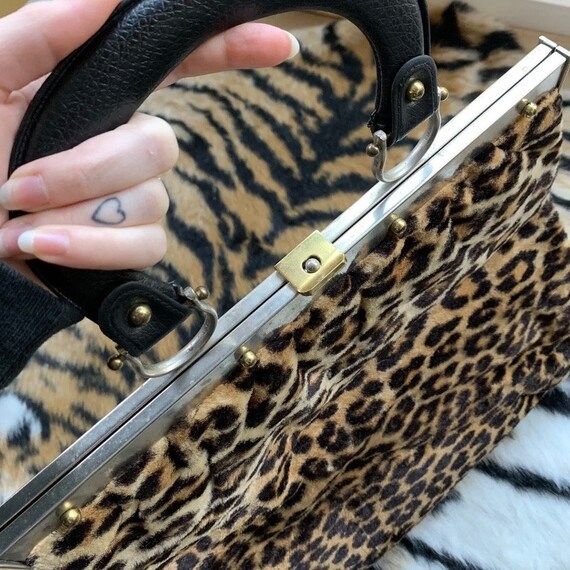 Vintage 1960’s RONAY Large Leopard Print Faux Fur / F… - Gem